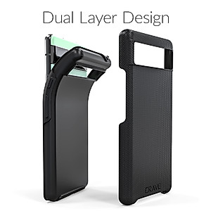 Crave Dual Guard for Google Pixel 6a Case, Shockproof Protection Dual Layer Case for Google Pixel 6a - Black