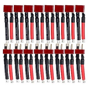 XIITIA 8 Pairs T Plug Female and Male Connector with 12AWG Silicon Wire, 55MM Extention Cable for RC Lipo Battery Cable Drone