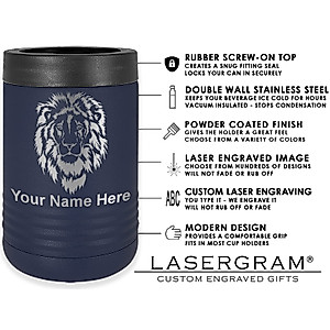LaserGram Double Wall Insulated Beverage Can Holder, CNA Certified Nurse Assistant, Personalized Engraving Included (Standard Can, Navy Blue)