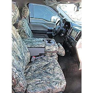 Durafit Seat Covers, Compatible with 2019-2022 Ford F150-F550 Super Crew Front and Rear Seat Cover Set Made in MC2 Camo Endura Waterproof Fabric