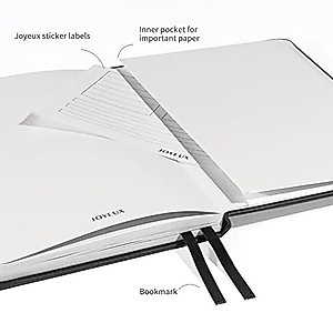 JOYEUX Blank Journal Notebook, A5, 160 Pages 100 Gsm Thick Sketch Books Hardcover Journal for Writing, 5.7 inches x 8 inches Notebooks for Work (Blank)