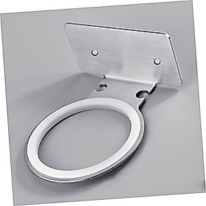 HEMOTON 304 Metal Clothes Rack Wall Mounted Clothes Hanger Wall Mount Hair Dryer Vanity Hair Brush Organiser Steel Hair Dryer Caddy Barbershop Blow Dryer Organizer Hair Dryer Stand Bracket