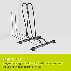 Delta Cycle Single Bike Stand Floor, Tool-Free Adjustable Bike Floor Stand for Mountain, Fat Tire, Road Bikes, Freestanding Bike Stand For Garage Parking
