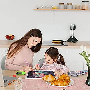 5D Angel Girl Diamond Painting DIY Full Round Drill Crystal Rhinestone Embroidery Art Painting for Bar Cafe Garage Home Gift Birthday Wedding （12x16Inch）