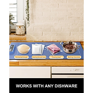 Electric Warming Tray, Warming Mat for Food Rollable & Portable, 3 Temperature Settings, 4H Timer, Safety Lock, Food Warmer for Buffet, Party Family Gatherings, Sabbath, Countertop