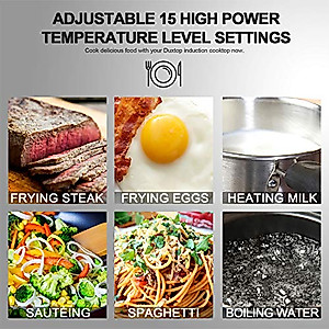 Duxtop 1800W Portable Induction Cooktop Countertop Burner, Black 9100MC/BT-M20B