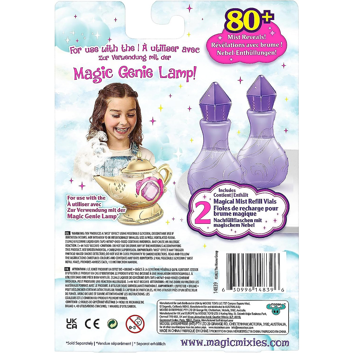 Magic Mixies Glow in The Dark Magic Genie Lamp - Starlight Magic Plus A Magical Mist Refill Pack for Magic Genie Lamp Bundle