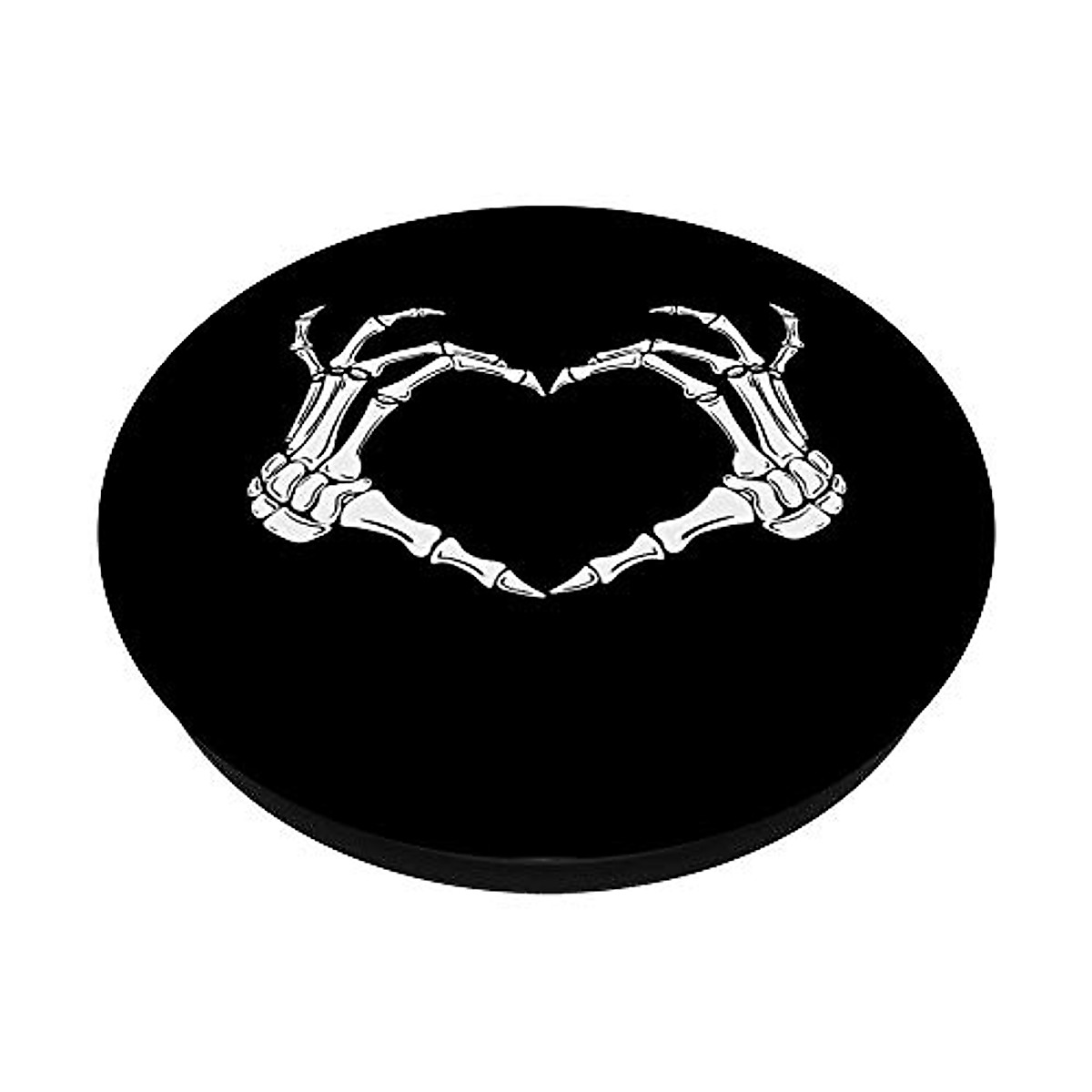 Skeleton Heart Bones Love Halloween Creepy Scary Black White PopSockets PopGrip: Swappable Grip for Phones & Tablets