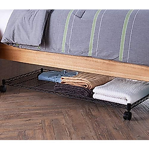 DormCo Rolling Underbed Storage Shelf - Suprima - Black