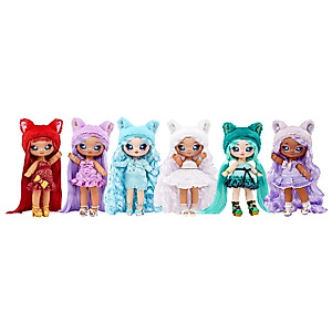 Na! Na! Na! Surprise Sweetest Gems™ Marina Tealstone 7.5" Fashion Doll Aquamarine Birthstone Inspired with Blue Hair, Charmeuse Dress & Brush, Poseable, Great Toy Gift Girls Boys Ages 5 6 7 8+ Years