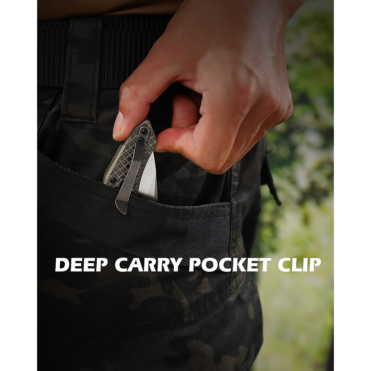 Dispatch Pocket Knife for Men Women, 3.54 Inch 8Cr13MoV Stainless Steel Blade with G10 Handle, Folding Knives with Clip for Outdoor Hunting Hiking Camping Survival EDC Tools