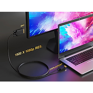 Cable Leader 15 ft Gold Plated Premium DisplayPort to DVI Cable 28 AWG