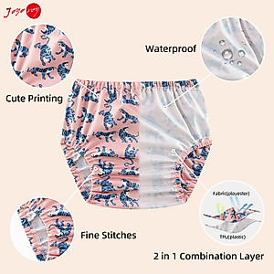 Joyoroy Diaper Covers for Girls Plastic Underwear Covers for Potty Training Rubber Pants for Toddlers Plastic Training Pants Plastic Diaper Covers Toddler Plastic Underwear for Toddlers 3t