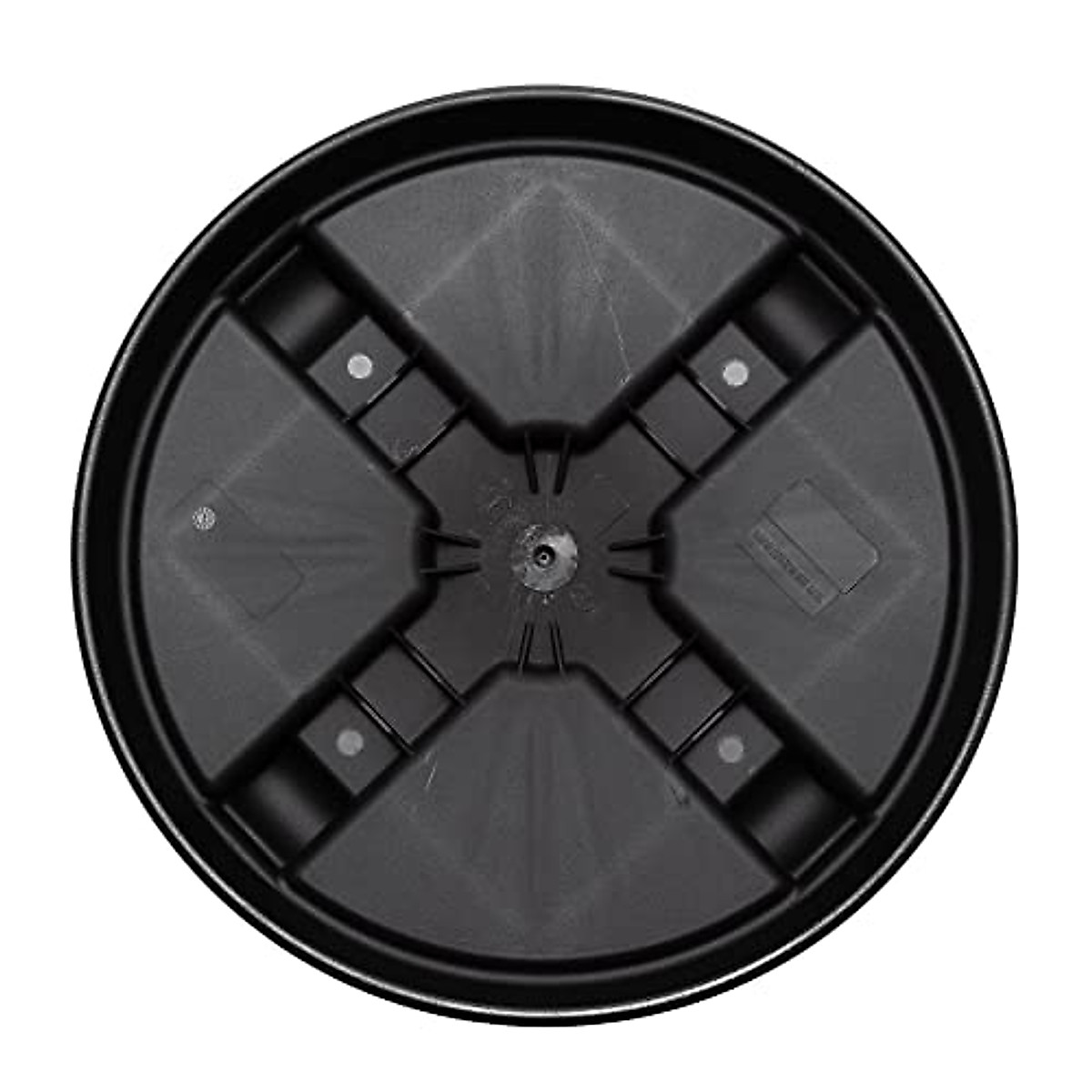 Bloem Caddy Round Plant Stand Caddy w/ Wheels Saucer Tray (CAD1600), Black, 16"