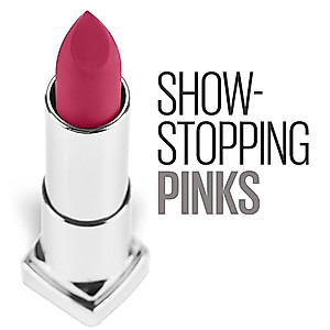 Maybelline Color Sensational Lipstick, Lip Makeup, Matte Finish, Hydrating Lipstick, Nude, Pink, Red, Plum Lip Color, Lust for Blush, 1 Count