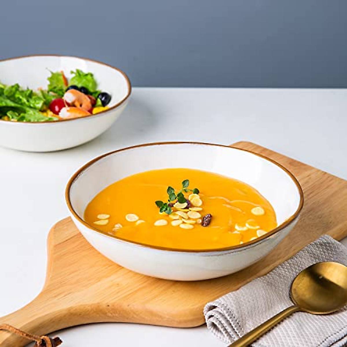 AmorArc Ceramic Dinnerware Sets,Handmade Reactive Glaze Plates and Bowls Set,Highly Chip and Crack Resistant | Dishwasher & Microwave Safe,Service for 4 (12pc)