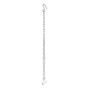 CURT 80301 48-Inch Trailer Safety Chain with 17/32-In S-Hooks, 7,000 lbs Break Strength