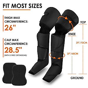 CINCOM Leg Massager, Leg Compression Massager with Heat for Circulation and Pain Relief Air Compression Foot Calf Thigh Massager with Handheld Controller