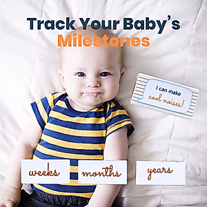 Baby Monthly Milestone Blocks Gender Neutral for Baby Boy and Girl Age Blocks for Photo Props Baby Milestone Blocks with Baby Milestone Board