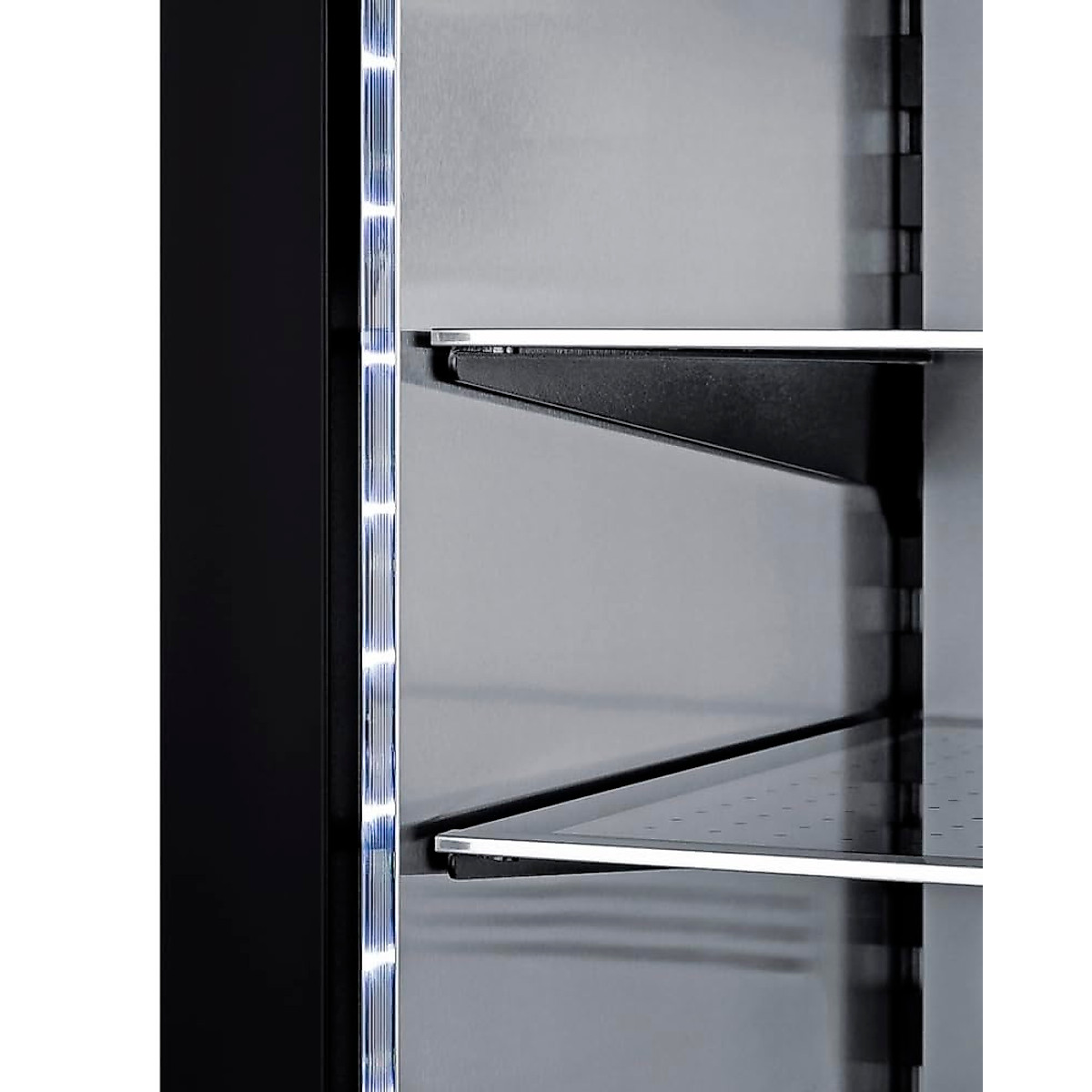 Summit Appliance ASDS1523IF 15" Wide Built-In All-Refrigerator, ADA Compliant, Black Cabinet, Stainless Steel Door, Digital Controls, Open Door Alarm, Frost-free Operation, Panel NOT Included