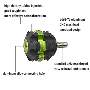 ZSHJGJR Archery Stackable Bow Stabilizer Ball Reduce Shock Absorber Balance Bar Vibration Damper Silencer for Recurve Compound Bow Hunting Shooting (Red)