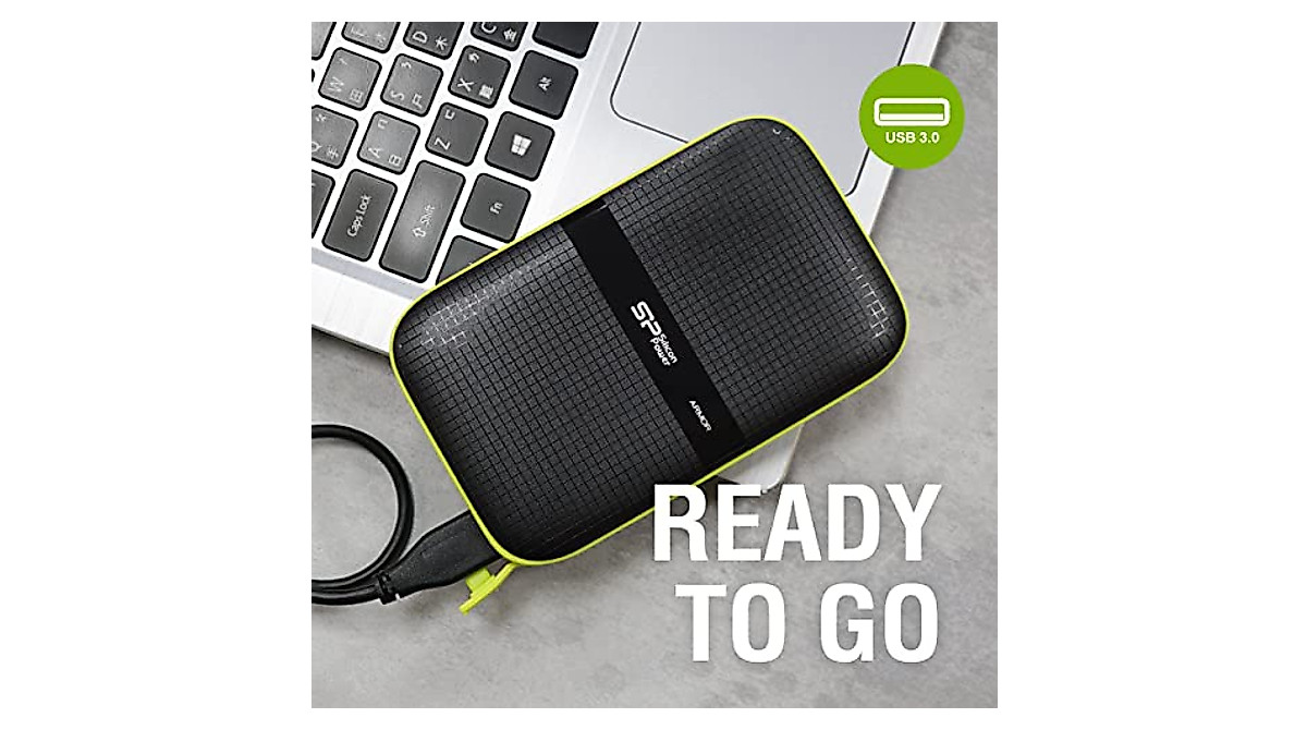 SP Silicon Power 2TB Rugged External Hard Drive for PC, Mac, Xbox & PS4