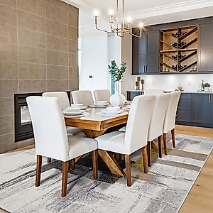 Rugshop Contemporary Modern Abstract Area Rug 7' 10" x 10' Gold