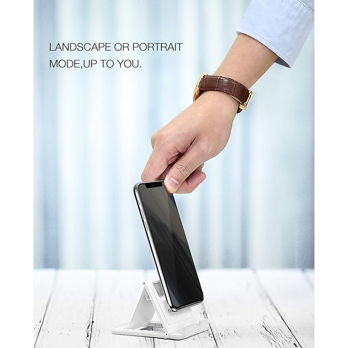 MoKo 2PCS Phone/Tablet Stand, Desktop Holder for 4-11" Device, Fit with iPhone 16/Pro/Pro Max/Plus, iPhone 15/Pro/Pro Max/Plus, iPhone 14/Pro/Pro Max/Plus, iPhone 13/Pro/Pro Max/Plus