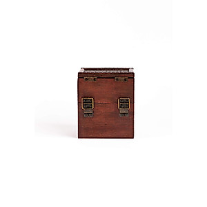 KakapopoTCG Elven Vault (Chainmail) Wood Deck and Counter Box Protector Sleeve Storage Trading Cards TCG MTG Magic FaB YGO EDH Commander Box FaB TCG PTCG Dice Box DnD Spell Box