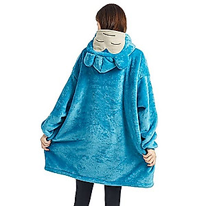 Women's Cartoon Anime Blanket Halloween Costumes Oversized Wearable TV-Blanket Sherpa Sweatshirt Adult One Size
