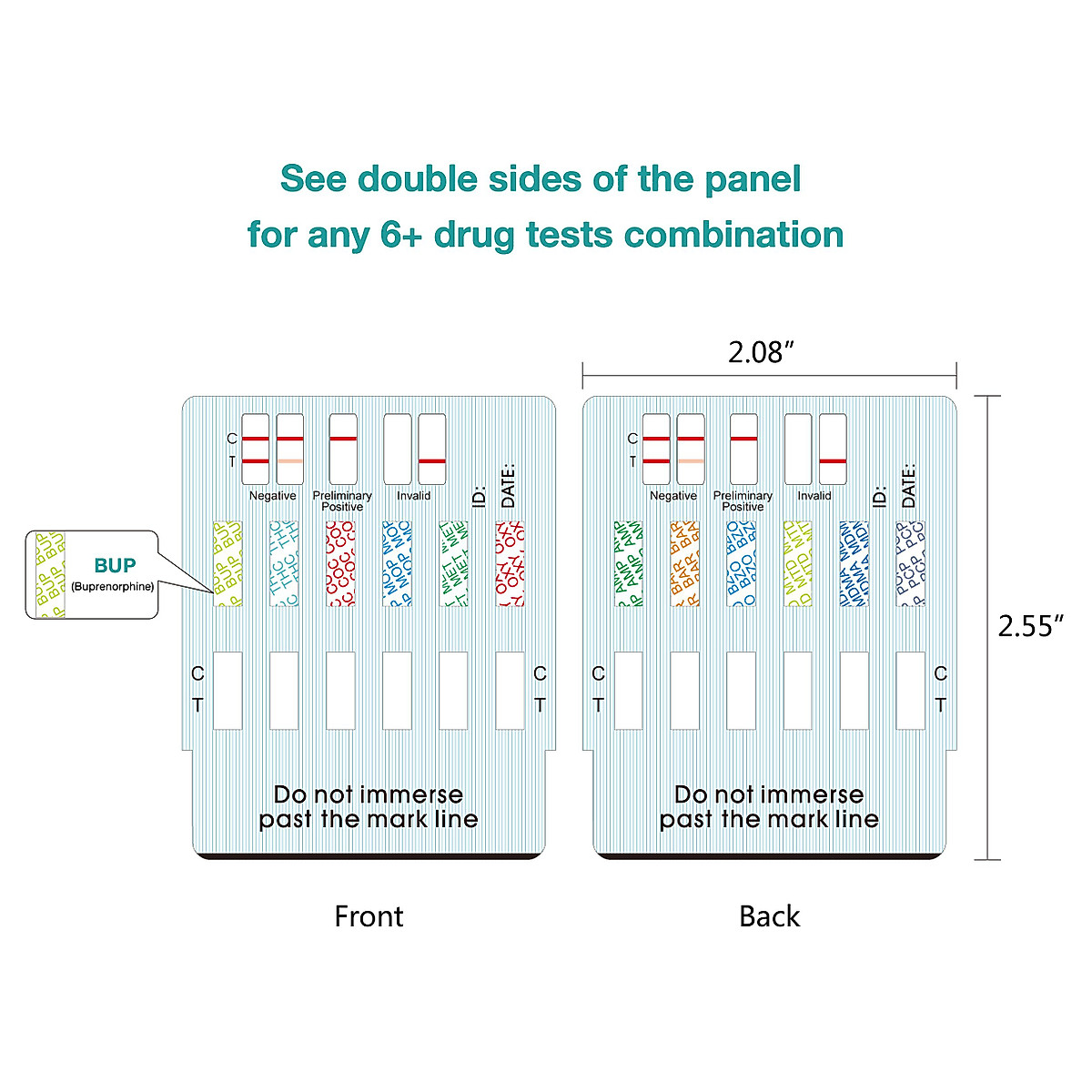 2 Pack Easy@Home 12 Panel Instant Drug Test Kits including BUP, sensitive OPI 300 - Testing Marijuana (THC), BUP,COC,MOP/OPI300, AMP,BAR,BZO,MDMA,MET/mAMP, MTD, OXY,PCP #EDOAP-6125B EXP 2024-10-18