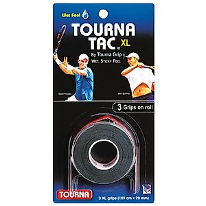 Tourna Grip Tac Unisex Adult 3 Pack of 3, Black