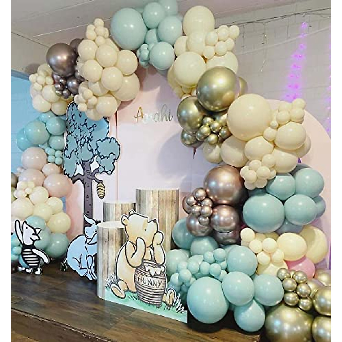 Ivory Balloon Garland - Double Stuffed Cream Beige Balloons Different Sizes 18/12/5 in Pastel Nude White Sand Balloon Arch Kit for Baby Shower Bridal Wedding Birthday Party Decoration