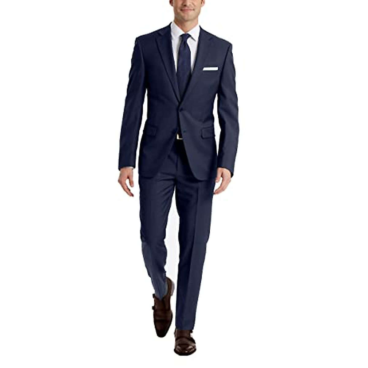 Calvin Klein Men's Slim Fit Suit Separates, Solid Medium Blue, 34W x 30L