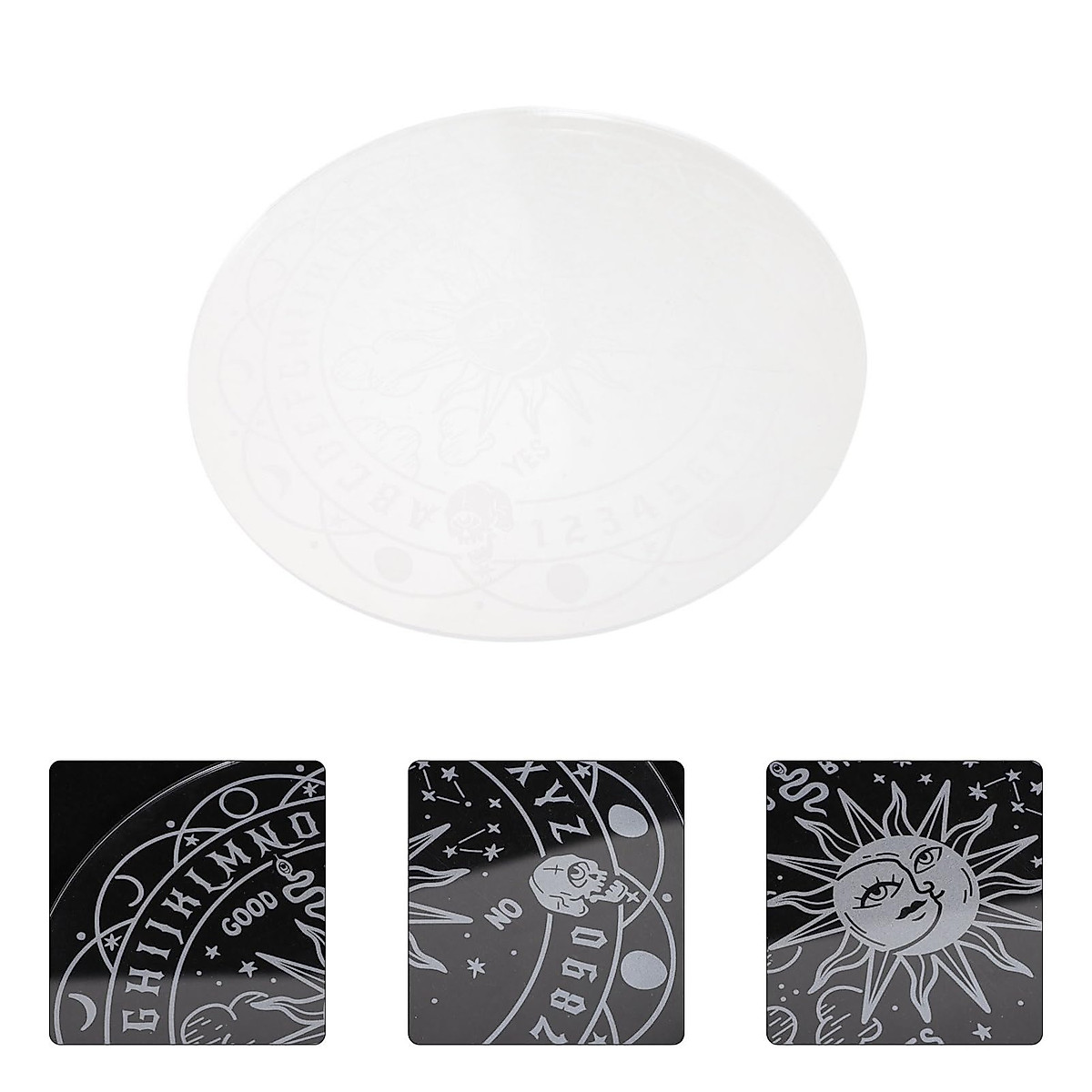 Abaodam 5pcs Pendulum Dashboard Desktop Divination Board Divination Supplies Divination Accessory Witch Pendulum Board Letter Decor Witch Decor Divination Prop Number Acrylic Tool