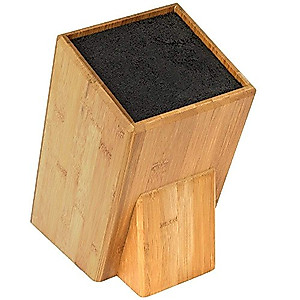 Mantello Knife Block- Universal Knife Holder- Bamboo Wood, Kitchen Knife Holder, Extra Large Knife Storage, Universal Knife Block, Knife Block Without Knives