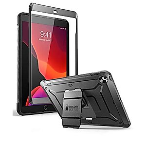 SUPCASE for iPad 9th Generation Case with Screen Protector (Unicorn Beetle Pro), [Built-in Stand] Heavy Duty Rugged Protective Case for iPad 10.2 9th / 8th / 7th Generation (2021/2020/2019), Black