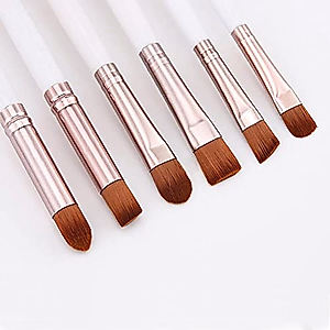 Female Makeup Brushes Set 20pcs Professional Cosmetics for Face Eyeshadow Eyebow Eyelash Lip Highlighter Powder Foundation Make Up Brush Kit Tools (White)