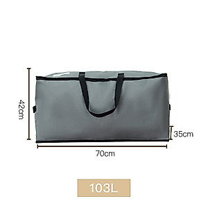 Kimmama Large Size Comforter Storage Bag with Zipper,600D Oxford Blanket Storage Containers,Underbed Clothes Organizer for Quilt,Sheet,Bedding Items,Pillows