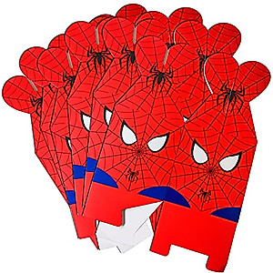 RenbangUS 16Pcs Spider Birthday Party Gift Boxes, Kids Party Favors Give Aways Decoration, for Spider Themed Birthday Party Supplies