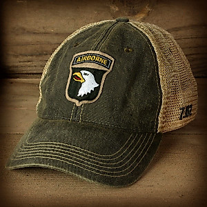 7.62 Design U.S. Army Vintage Trucker Hat (7.62 Design U.S. Army 101st Airborne Vintage Trucker Hat Black)