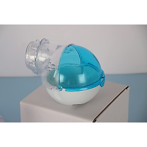WNZQK Hamster Sand Bathroom Guinea Pig Hideout Hamster Cage Accessories Sand Bath Container Small Pet Toilet Hamster Villa Transparent External(Upgrade Blue)