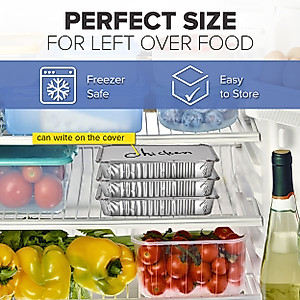 Fit Meal Prep 50 Pack 1.5 lb Aluminum Foil Pans with Lids, 8.75 x 6.25 x 1.5” Take Out Food Containers with Cardboard Cover for Spill Proof, Disposable Aluminum Baking Pan Freezer Oven Safe