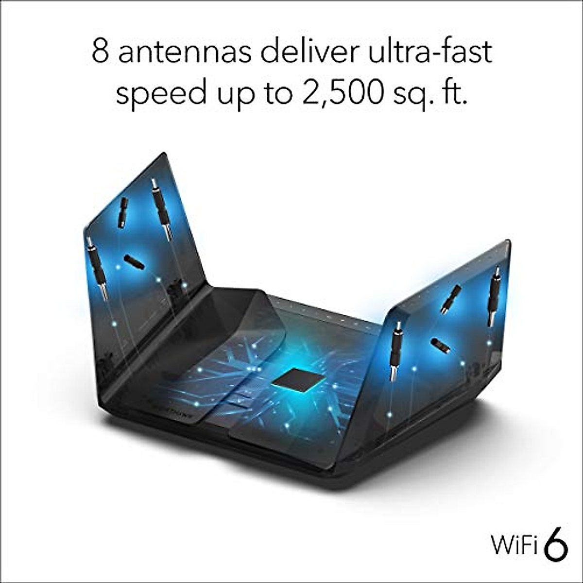NETGEAR Nighthawk WiFi 6 Router (RAX200) 12-Stream Gigabit Router AX11000 Tri-Band Wireless Speed (Up to 10.8 Gbps) Coverage Up To 2500 sq.ft. And 50 Devices