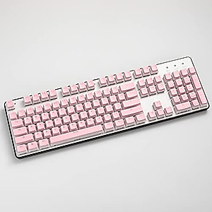 Redragon A130 Pink Pudding Keycaps, 104 Keys Standard Doubleshot PBT Keycap Set w/Translucent Layer for Mechanical Keyboard, OEM Profile, English (US) ANSI Layout