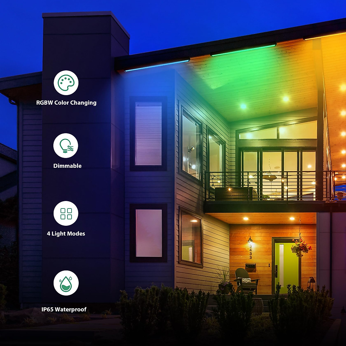 Landscapestation LED Wall Washer Light 72W, 40" 5000K Daylight Heavy Duty LED Wall Washing Light Bar, Waterproof Outdoor Lighting for Landscape, Garage, Church, Farms, Yard, Building Lighting