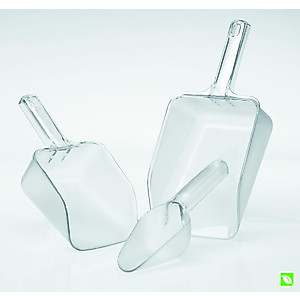 Rubbermaid Commercial Products Plastic Utility Ice Scooper, 6-ounce, Clear, Dishwasher Safe Kitchen Scoop for Weddings/Bar/Ice Bucket/Kitchen/Popcorn