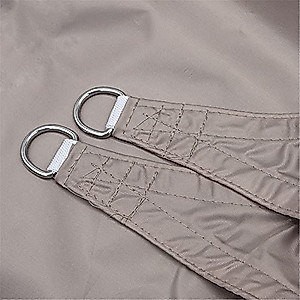 JLCP 2.5X2.5M Waterproof Square Sun Shade Sail, Outdoor Patio Party Rectangle Sunscreen Awning with Fixing Kit,Anti-UV/Sun Protection Garden Sun Shade Canopy with 4 Free Rope,Light Brown