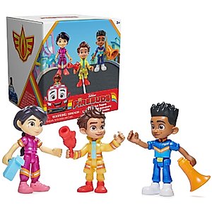 Disney Junior Firebuds Action Figures Gift Pack with 3 Collectible Kids Toys: Bo, Jayden and Violet and Accessories, for Ages 3 and up
