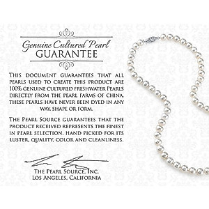 The Pearl Source 14k Gold 10-11mm Round Pink Freshwater Cultured Pearl & Diamond Symphony Pendant Necklace for Women